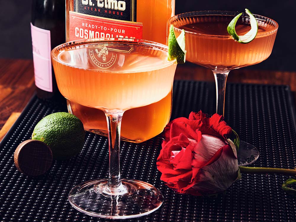 Cosmo with Champagne Float – St. Elmo Steak House